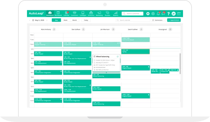 Automotive Repair Scheduling Software | AutoLeap