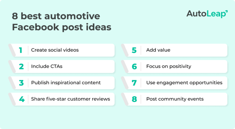 8 Best Automotive Facebook Post Ideas for Auto Repair Shops
