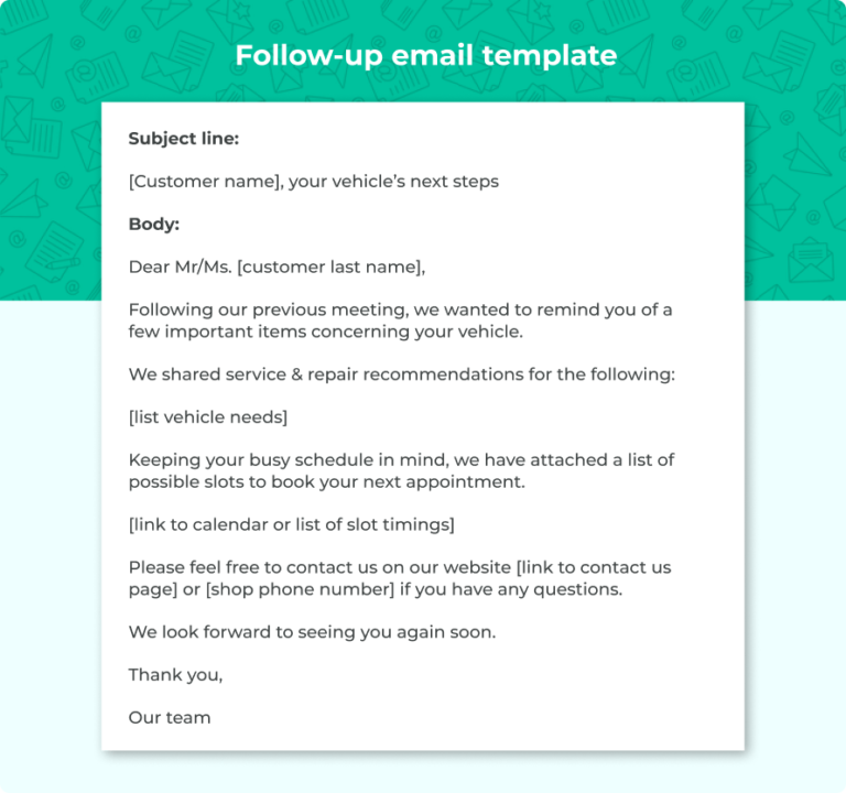 Free Email Templates for Automotive Repair Shops