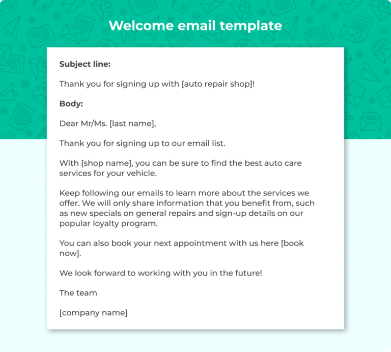 Free Email Templates for Automotive Repair Shops
