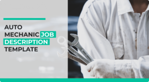 Auto Mechanic Job Description Template