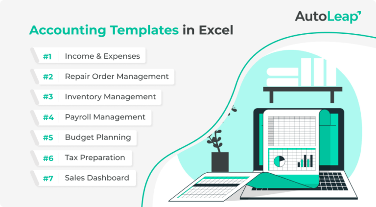 Auto Repair Shop Accounting Templates in Excel